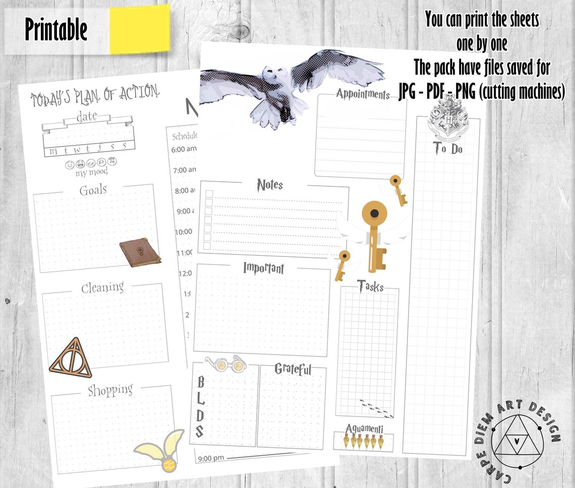 Wizardry Daily Planner/daily Planner A5/printable - Etsy