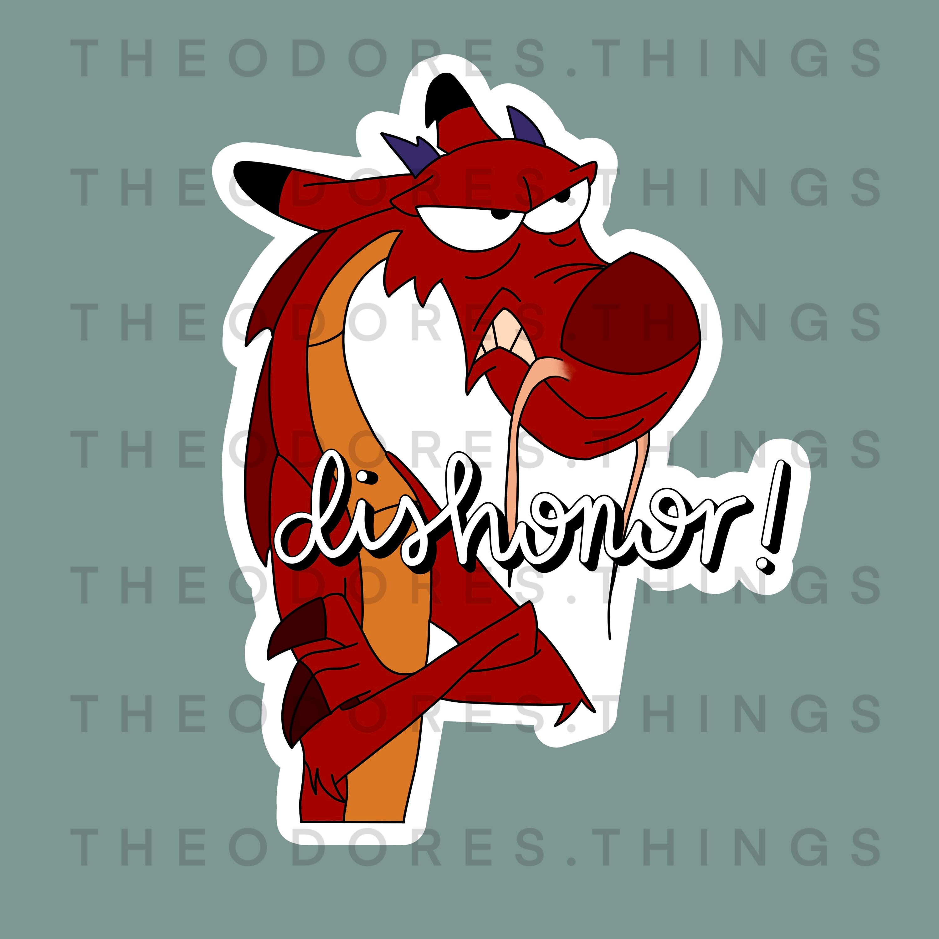 Mushu Sticker Mulan Sticker Dishonor Sticker Waterproof | Etsy