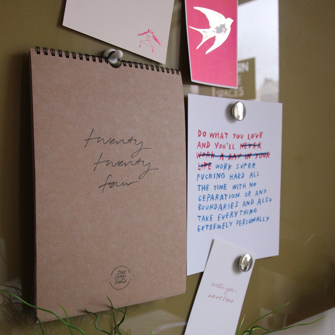 2024 Calendar One Page per Month Brown Paper - Etsy