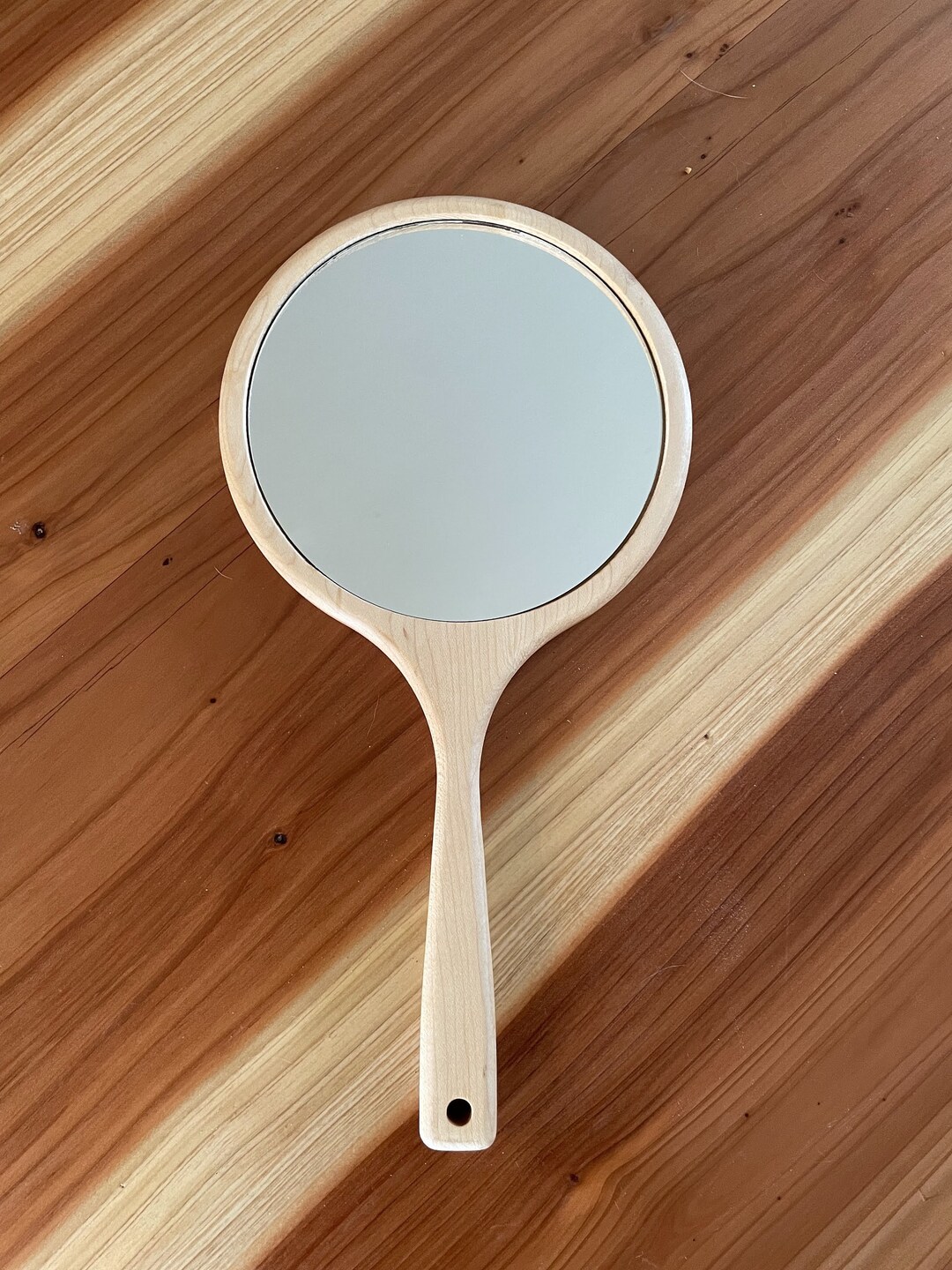 6 Wooden Handheld Mirror - Etsy
