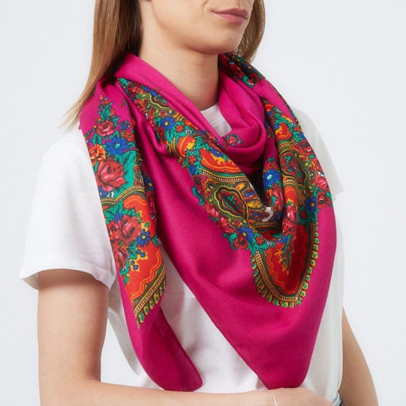 Babushka Head Scarf - Etsy