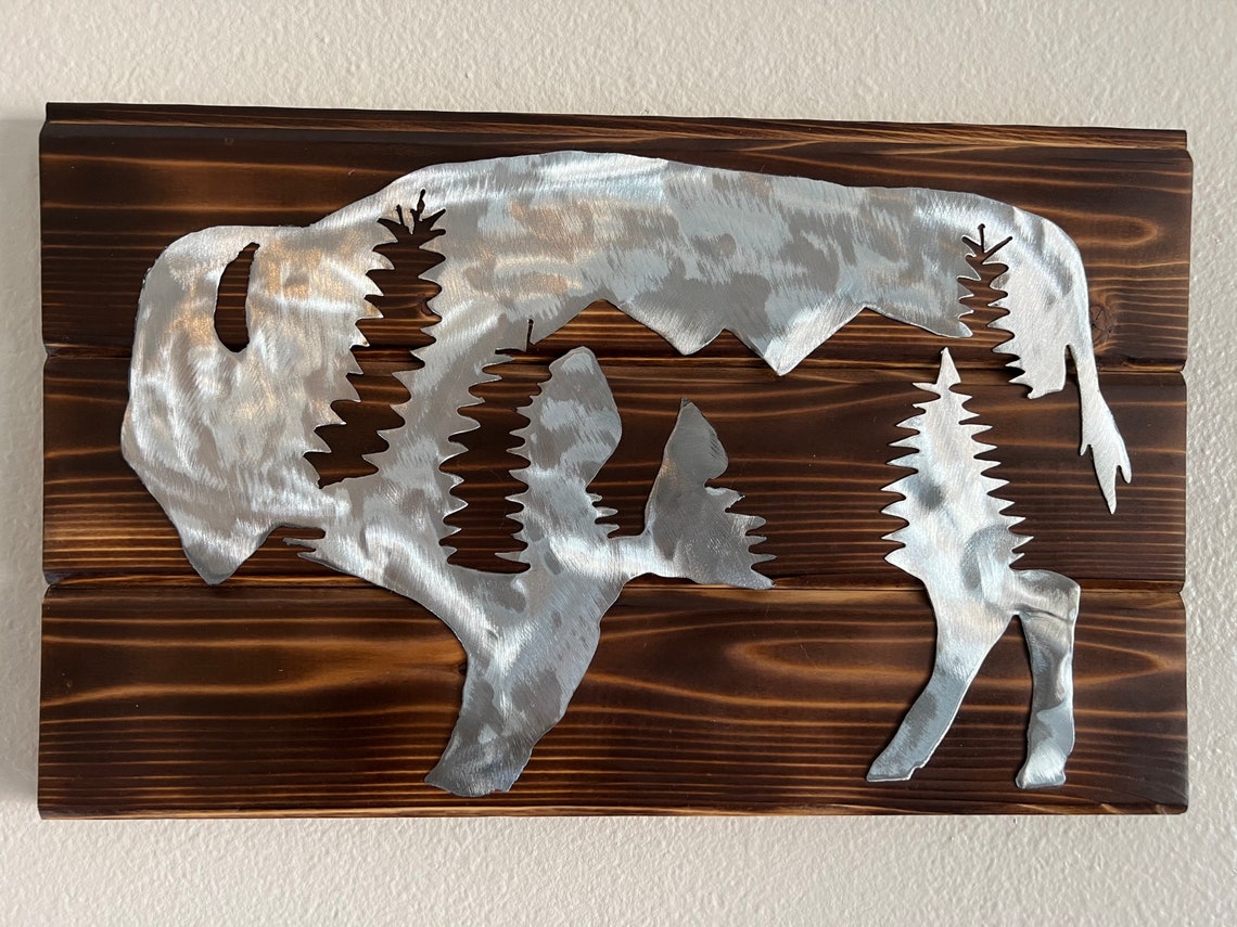 Metal Art Bison Art Metal Buffalo Colorado Buffaloes | Etsy