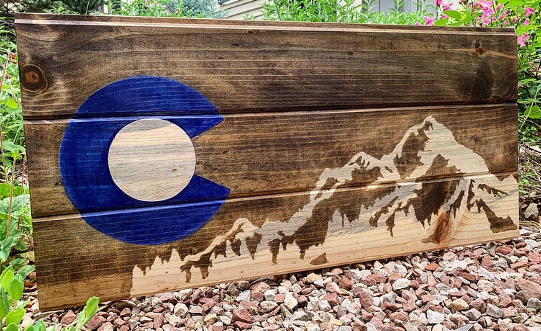Colorado Art, Mountain Wall Art, Colorado Flag, Colorado Mountains ...