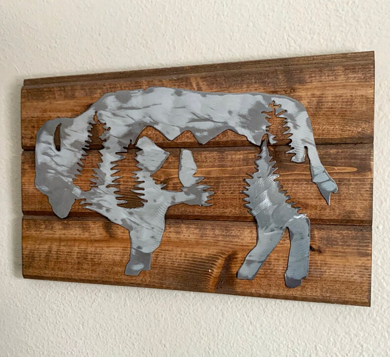 Metal Art Bison Art Metal Buffalo Colorado Buffaloes | Etsy