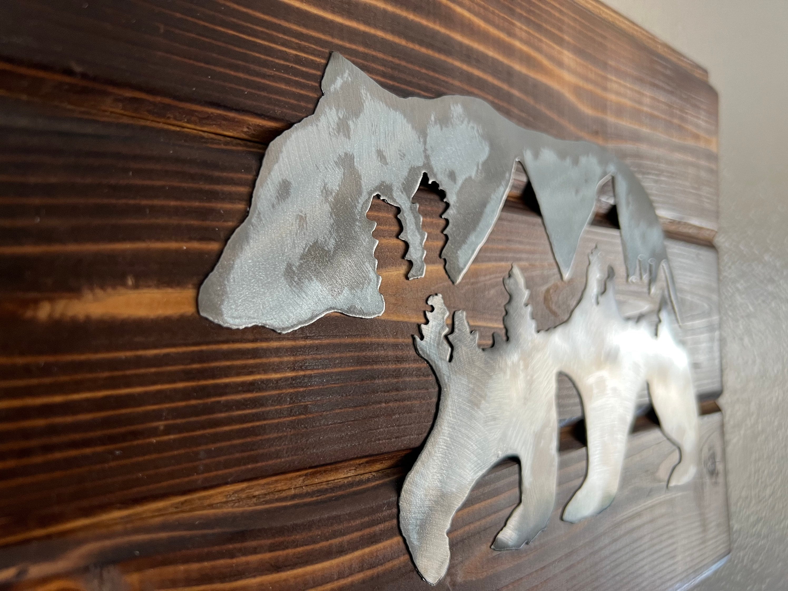 Metal Art Bear Art Bear and Forest Design Metal Bear - Etsy