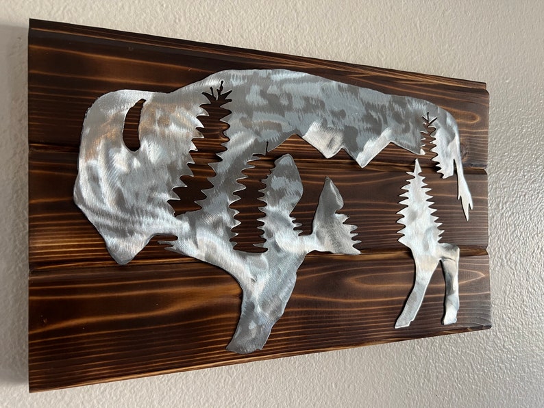 Metal Art Bison Art Metal Buffalo Colorado Buffaloes - Etsy
