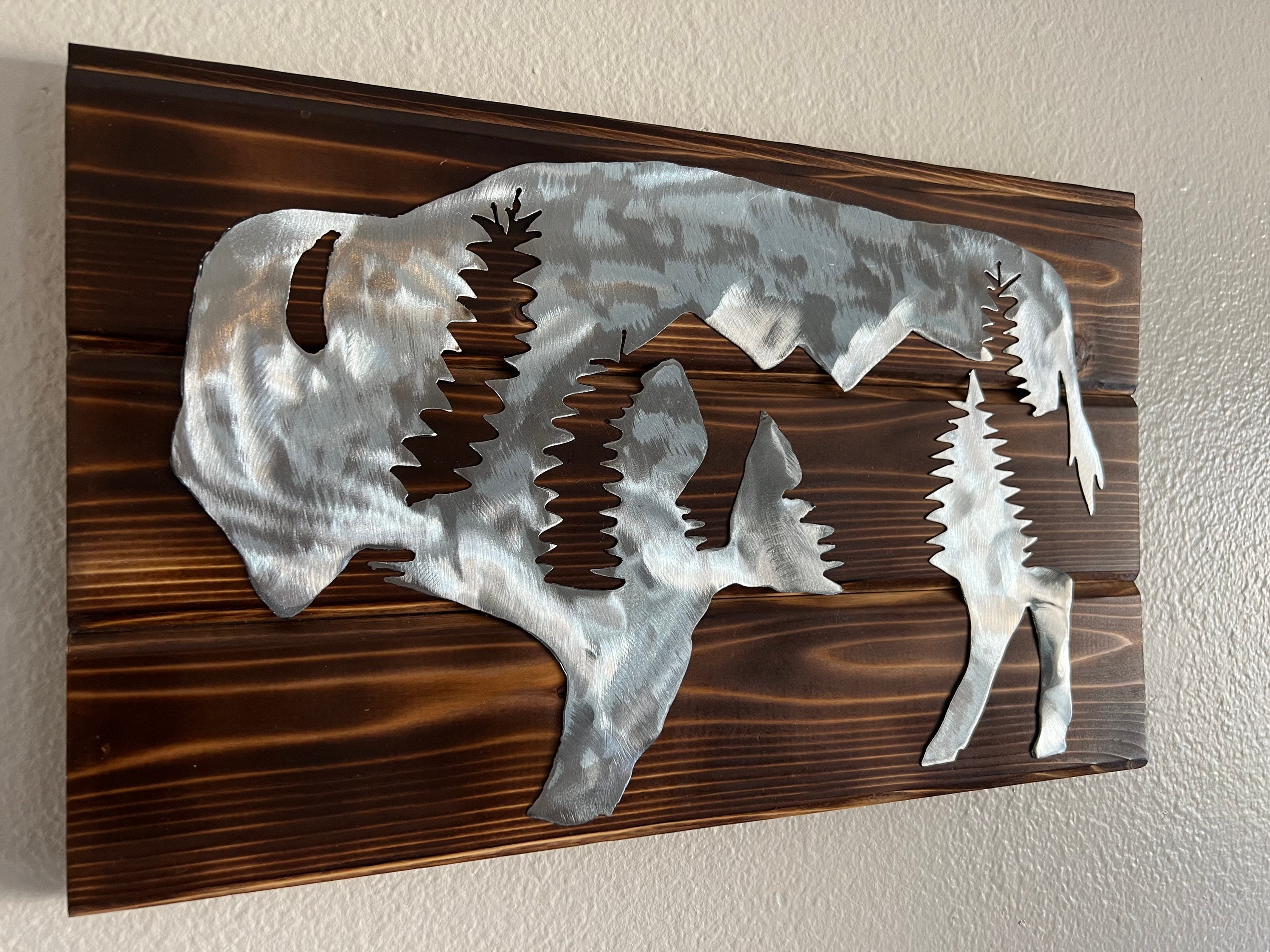 Metal Art Bison Art Metal Buffalo Colorado Buffaloes - Etsy