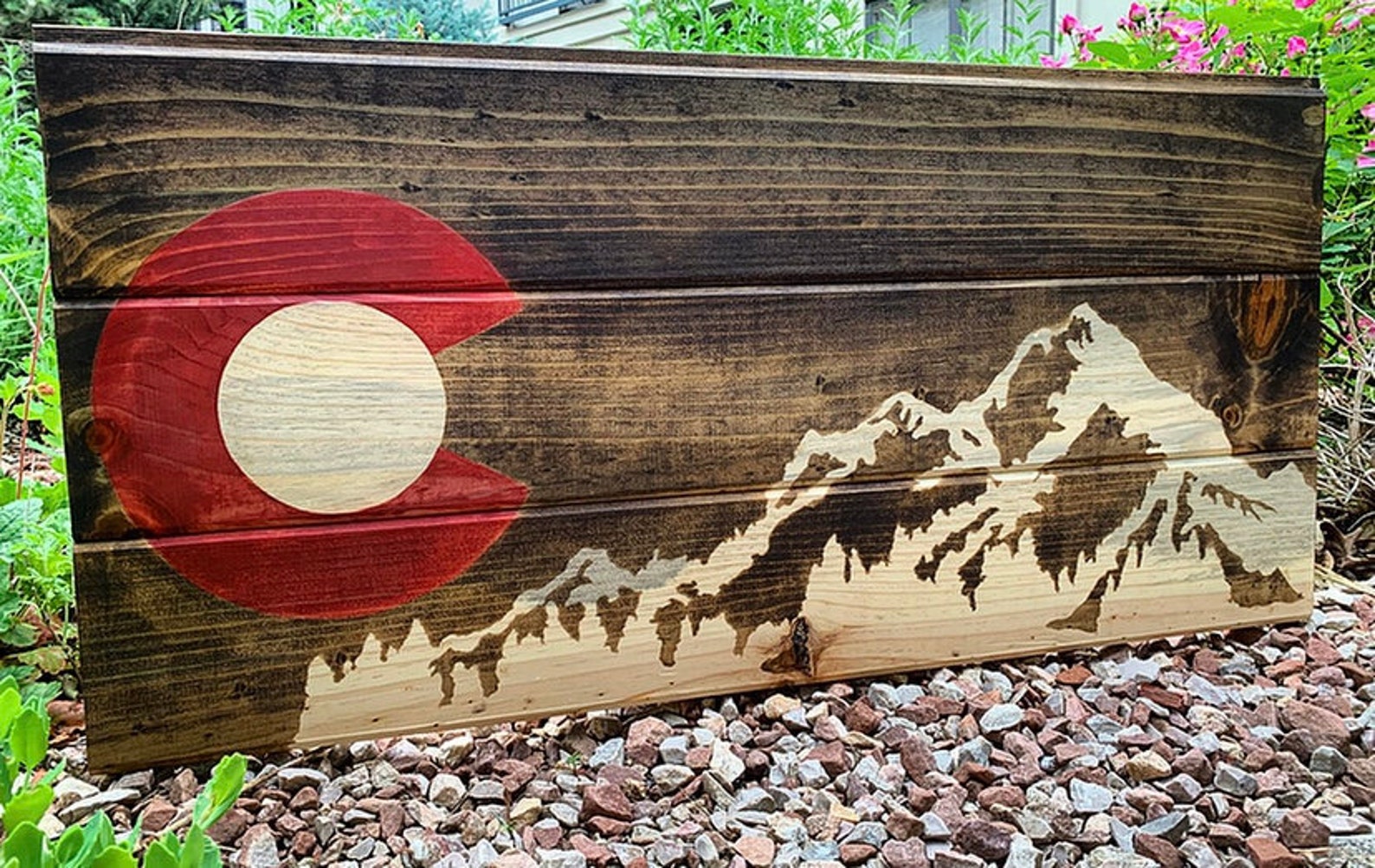 Colorado Art, Colorado Mountain Art, Colorado Wooden Flag, Rocky ...
