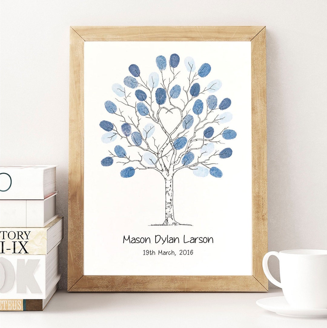 A4 Fingerprint Tree Guest Book "unity Tree" . A4 Size Incl 2 Ink Pads ...