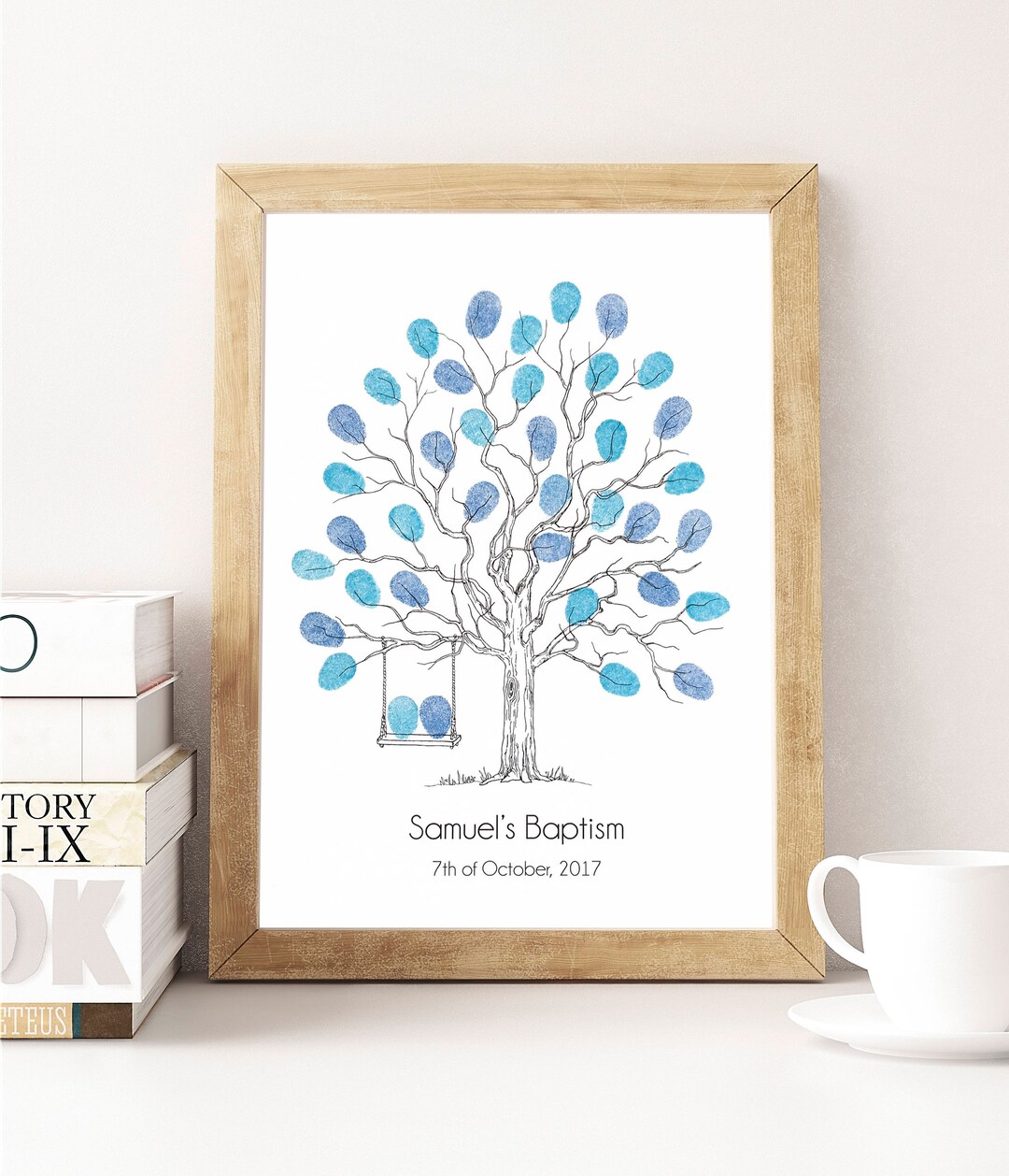 A4 Size Fingerprint Tree Guest Book - "elegant Tree" With SWING Added ...