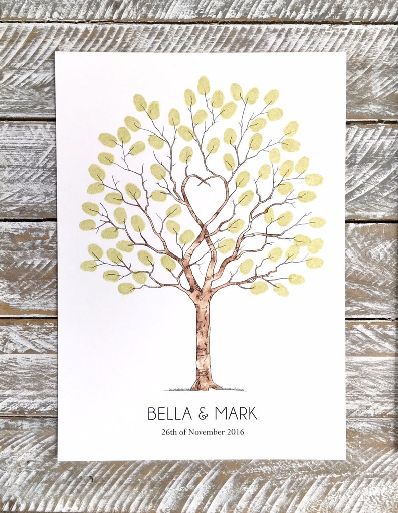 A3 Size Fingerprint Tree Guest Book unity Tree - Etsy