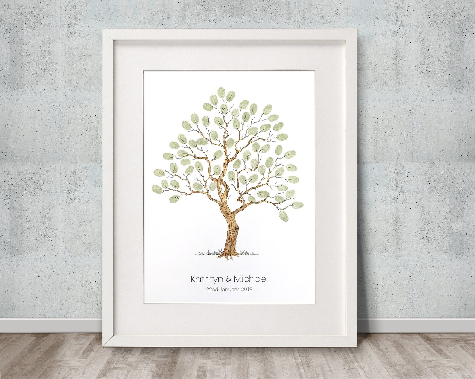A3 Size Fingerprint Tree - Twisted Tree Water Colour + 2 Free Ink Pads ...