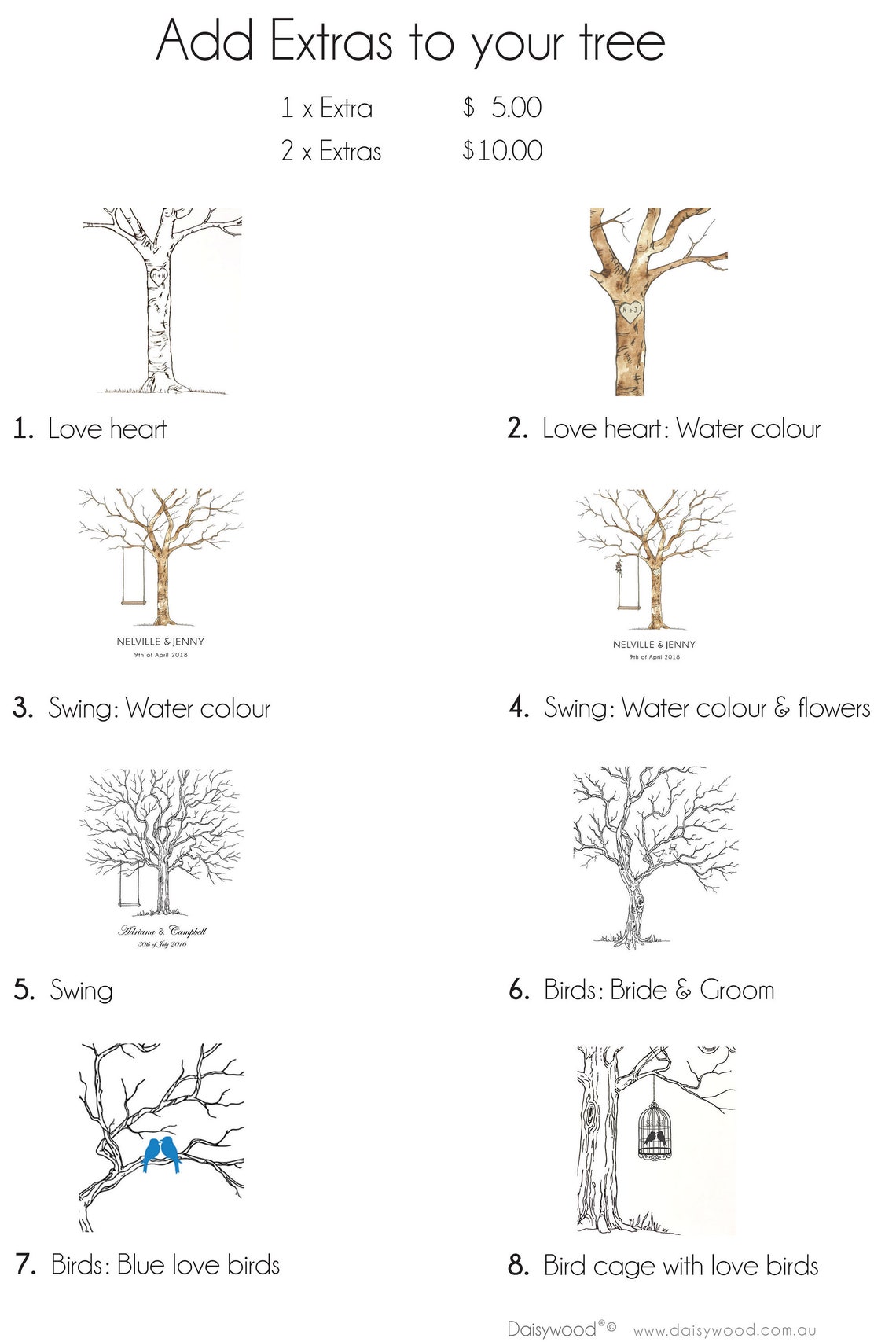 A3 Fingerprint Tree Wedding Guest Book elegant - Etsy