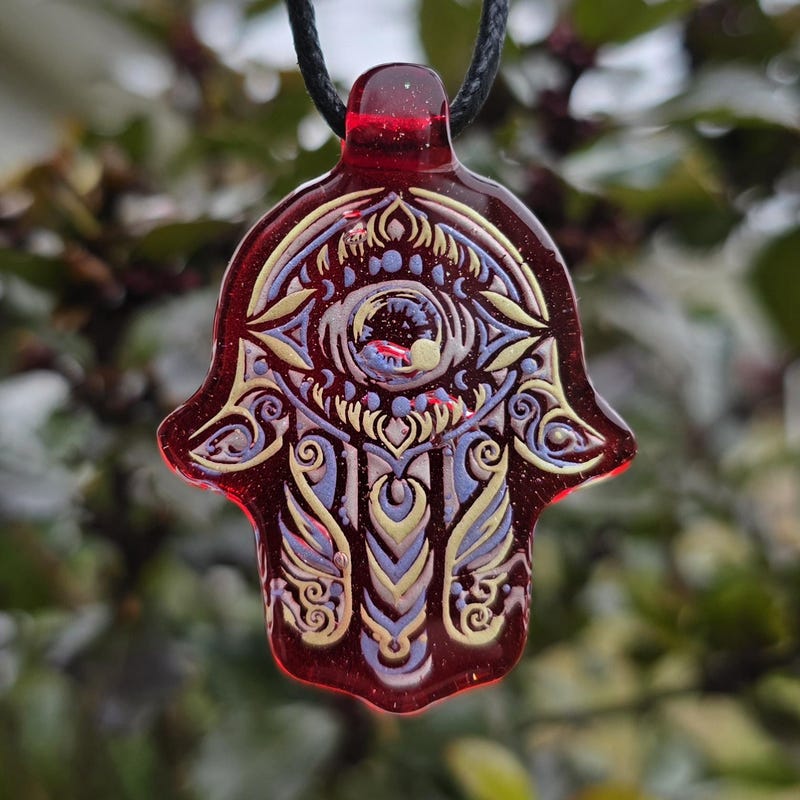 Eye of God Glass Pendants - Etsy