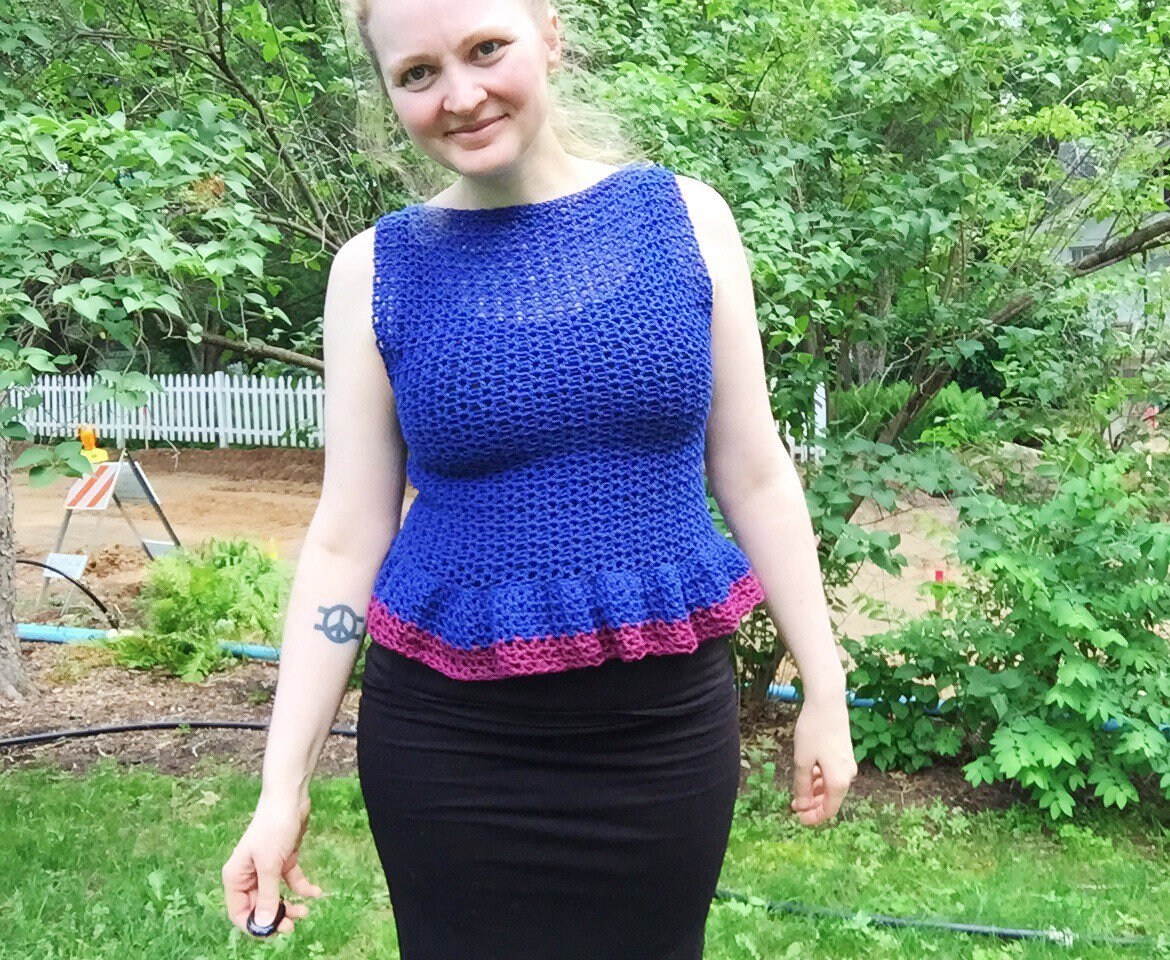 Crochet Pattern - Weekend Lover Top - Peplum Tank Top - PDF PATTERN - Etsy