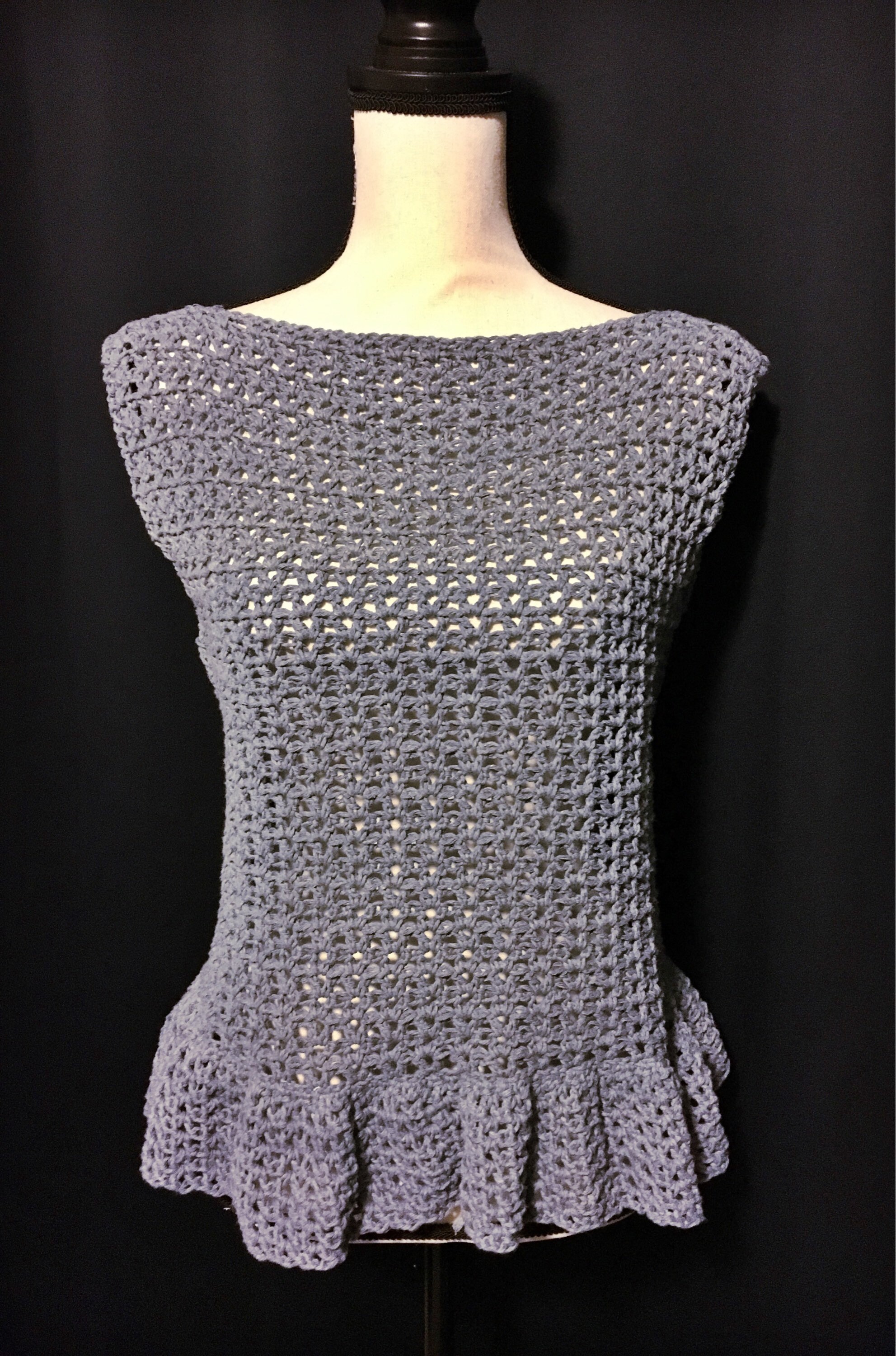 Crochet Pattern Weekend Lover Top Peplum Tank Top PDF PATTERN - Etsy