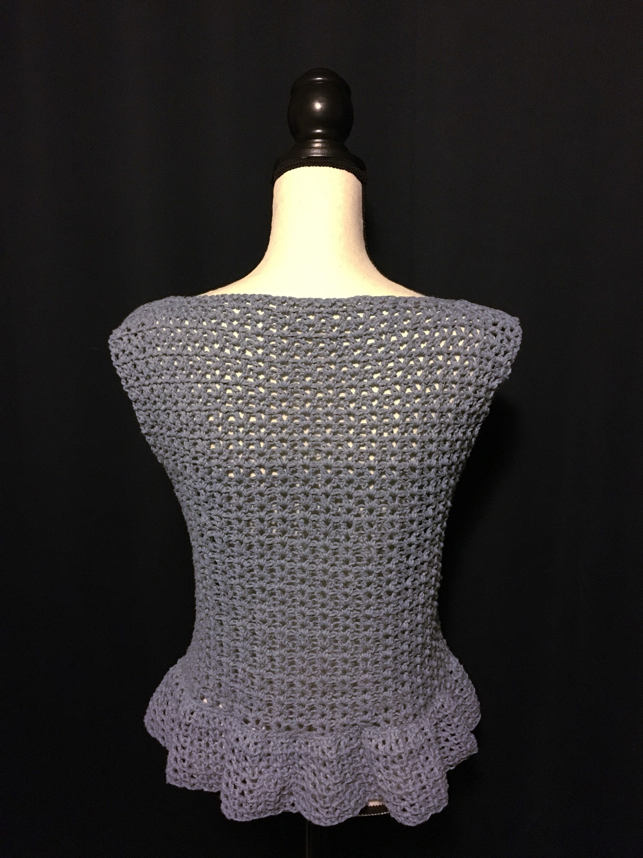 Crochet Pattern Weekend Lover Top Peplum Tank Top PDF PATTERN - Etsy