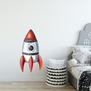 Watercolor Space Shuttle Wall Decal Removable Peel and Stick Fabric ...