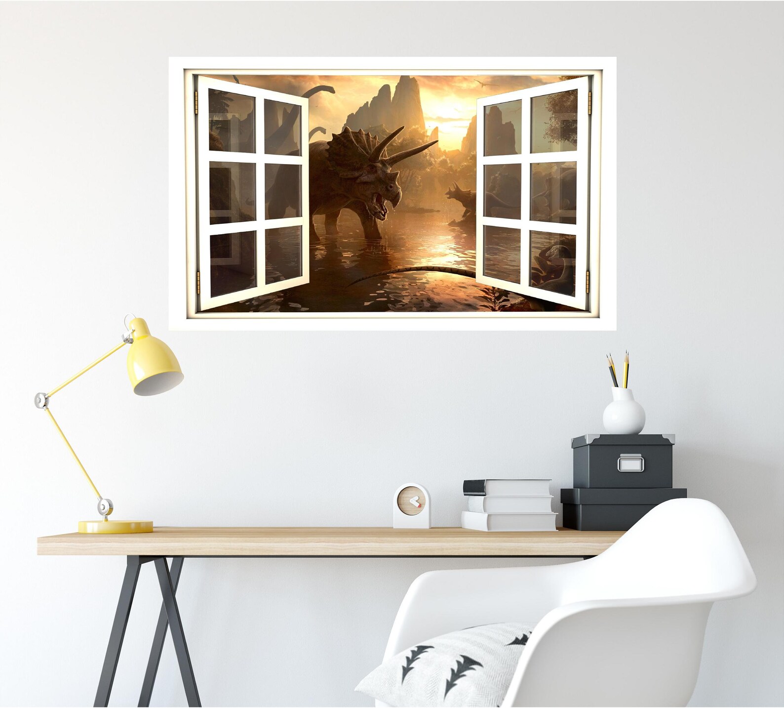 3D Window Dino 1 Wall Decal Sticker Mural Dinosaur Fantasy - Etsy