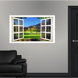 Window Scape Golf Course 2 Wall Decal Graphic Sticker Mural Kids Game ...