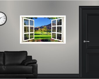 Window Scape Golf Course 3 Wall Decal Graphic Sticker Mural - Etsy