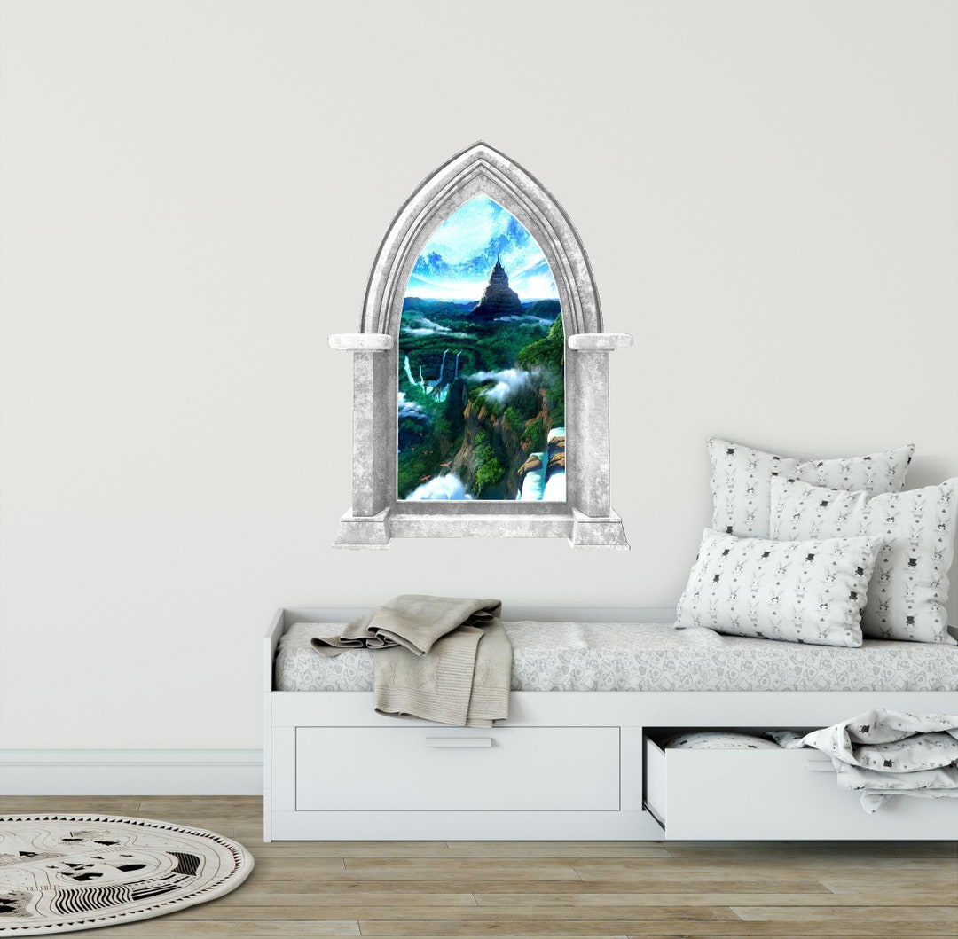 Castlescape Distant Kingdom #1 Castle Window Wall Decal Sticker Mural ...