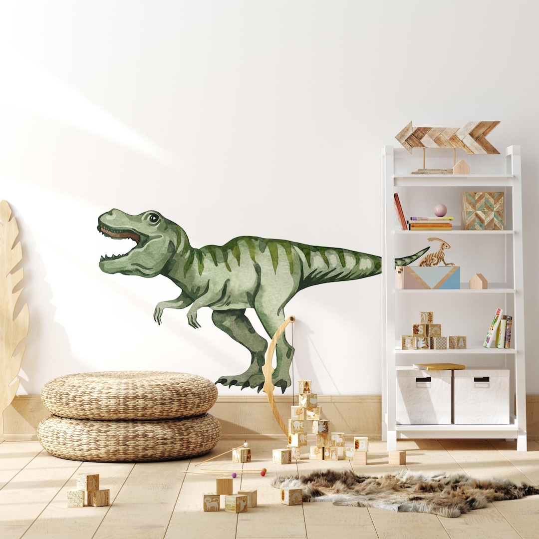 Tyrannosaurus Rex Wall Decal, Dinosaur Wall Art for Kids Room, Boys ...