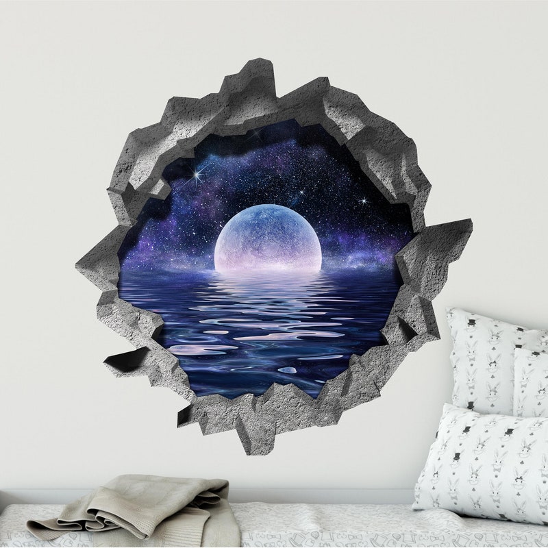 3d Moon Wall Stickers - Etsy