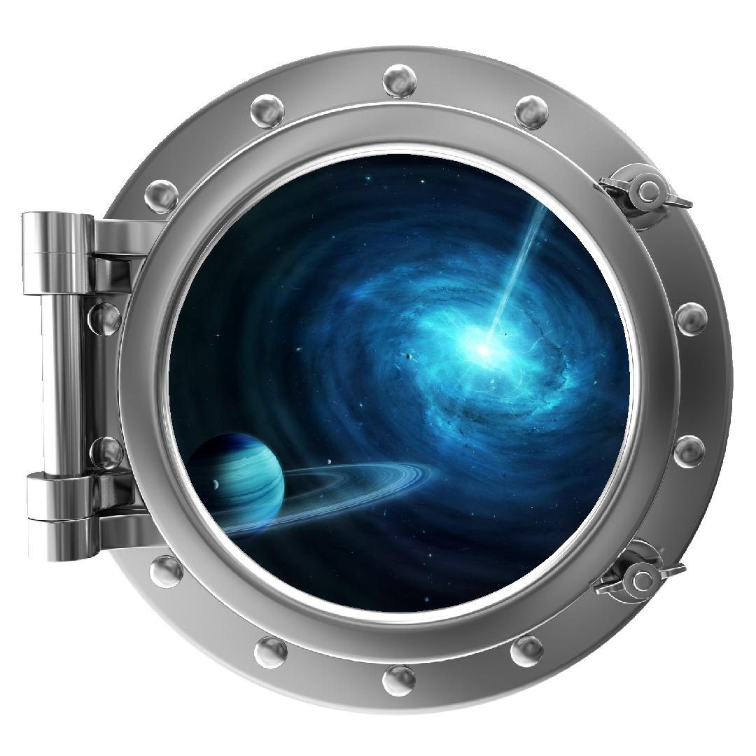 Port Scape Exploding Star Porthole Window Wall Decal Vinyl Removable ...