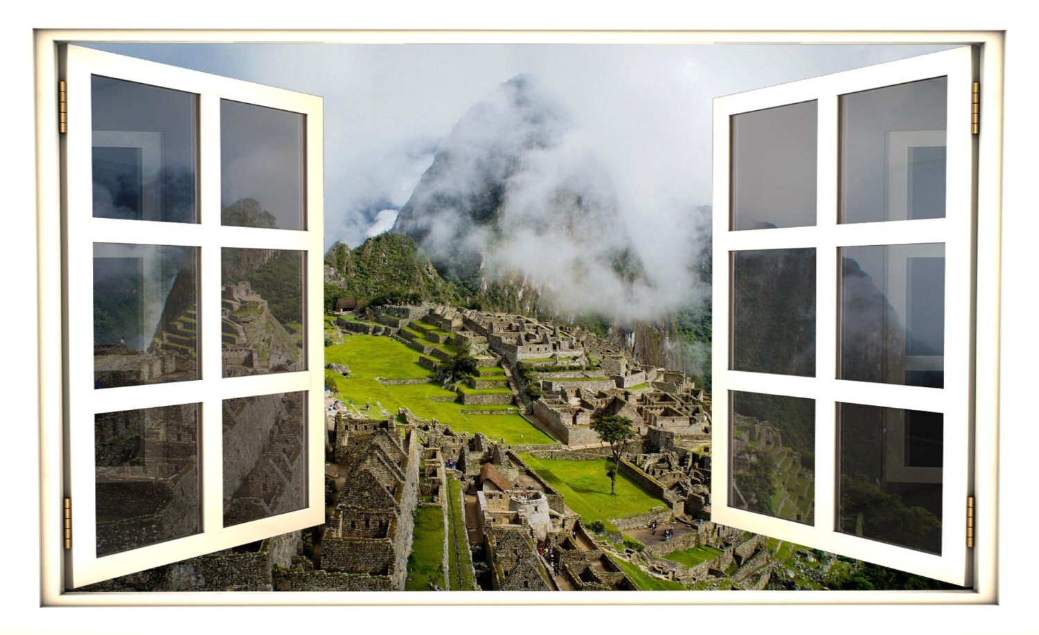 Window Scape Machu Picchu 3D Window Wall Decal Sticker Mural | Etsy