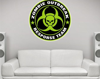 ZORT 1 Wall Decal Graphic Vinyl Sticker Zombie Outbreak | Etsy