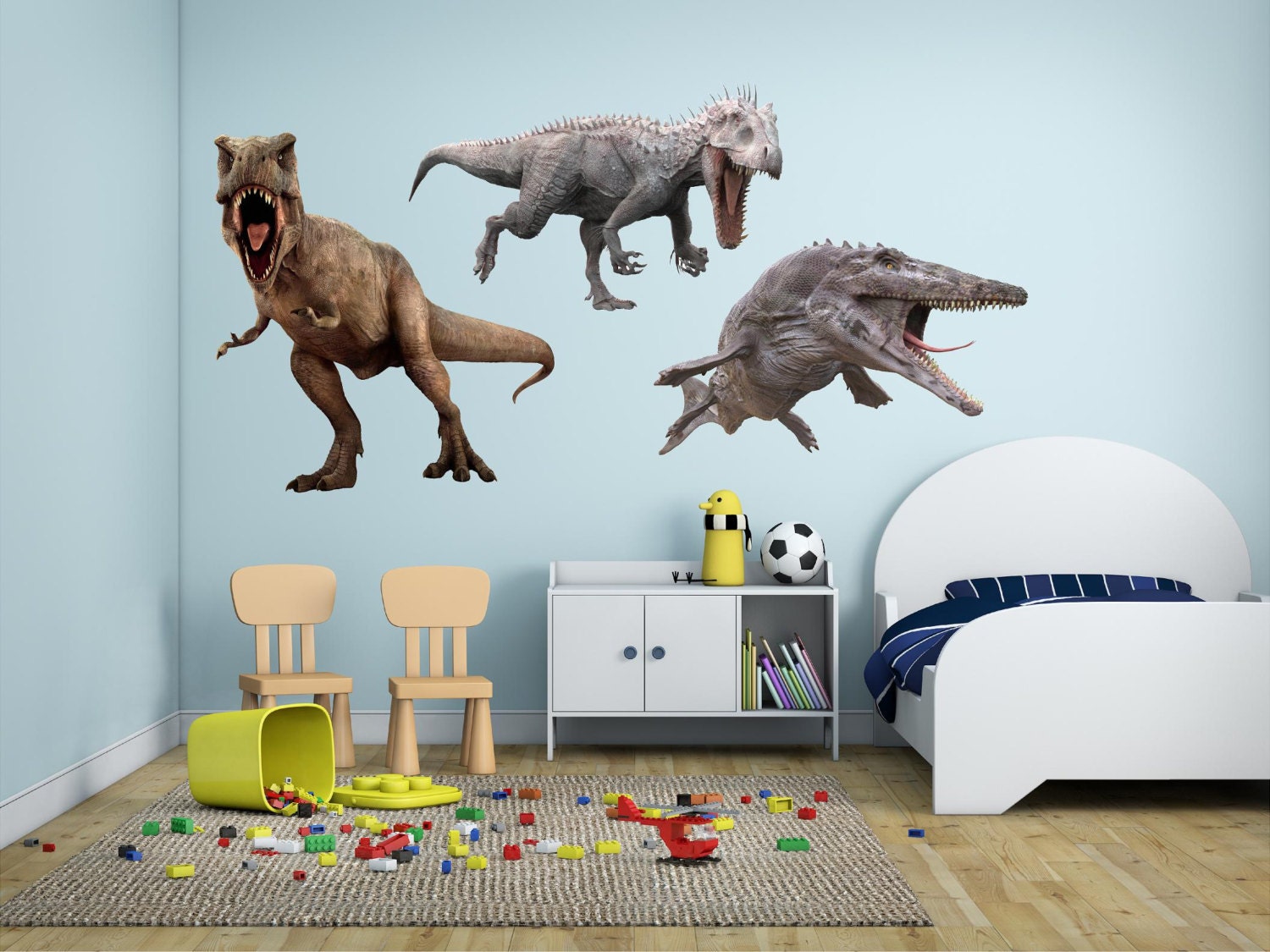 JURASSIC PACK 3x Dinosaur Wall Stickers t-rex Indominus-rex | Etsy
