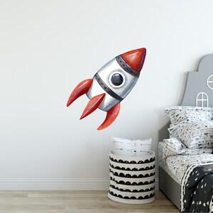 Watercolor Space Shuttle Wall Decal Removable Peel and Stick Fabric ...