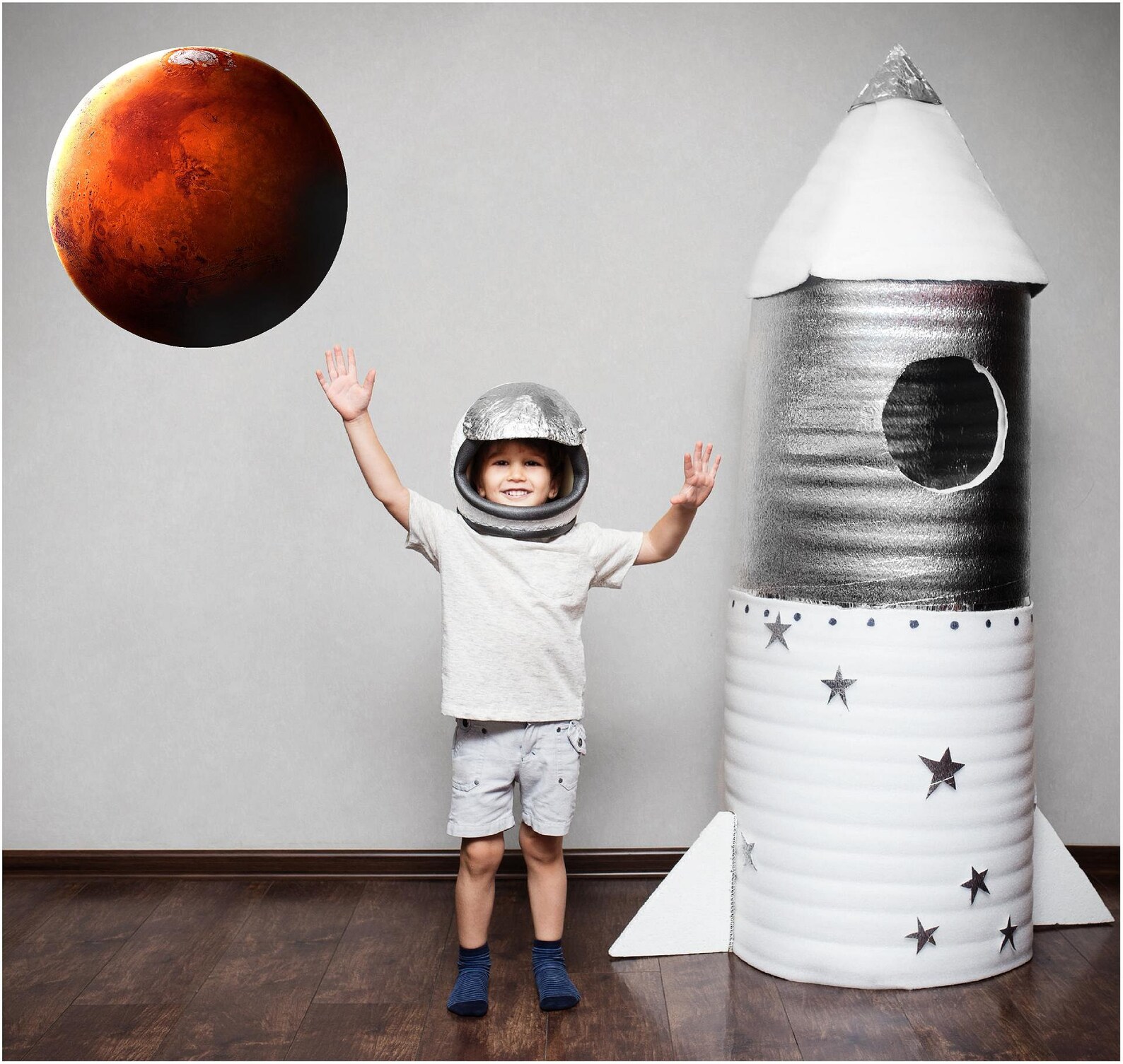 Mars Wall Decal Planets Solar System Removable Vinyl Peel and Stick ...