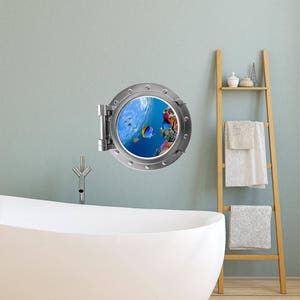 Tropical Reef Life #2 Porthole Wall Decal Port Scape Vinyl Sticker ...