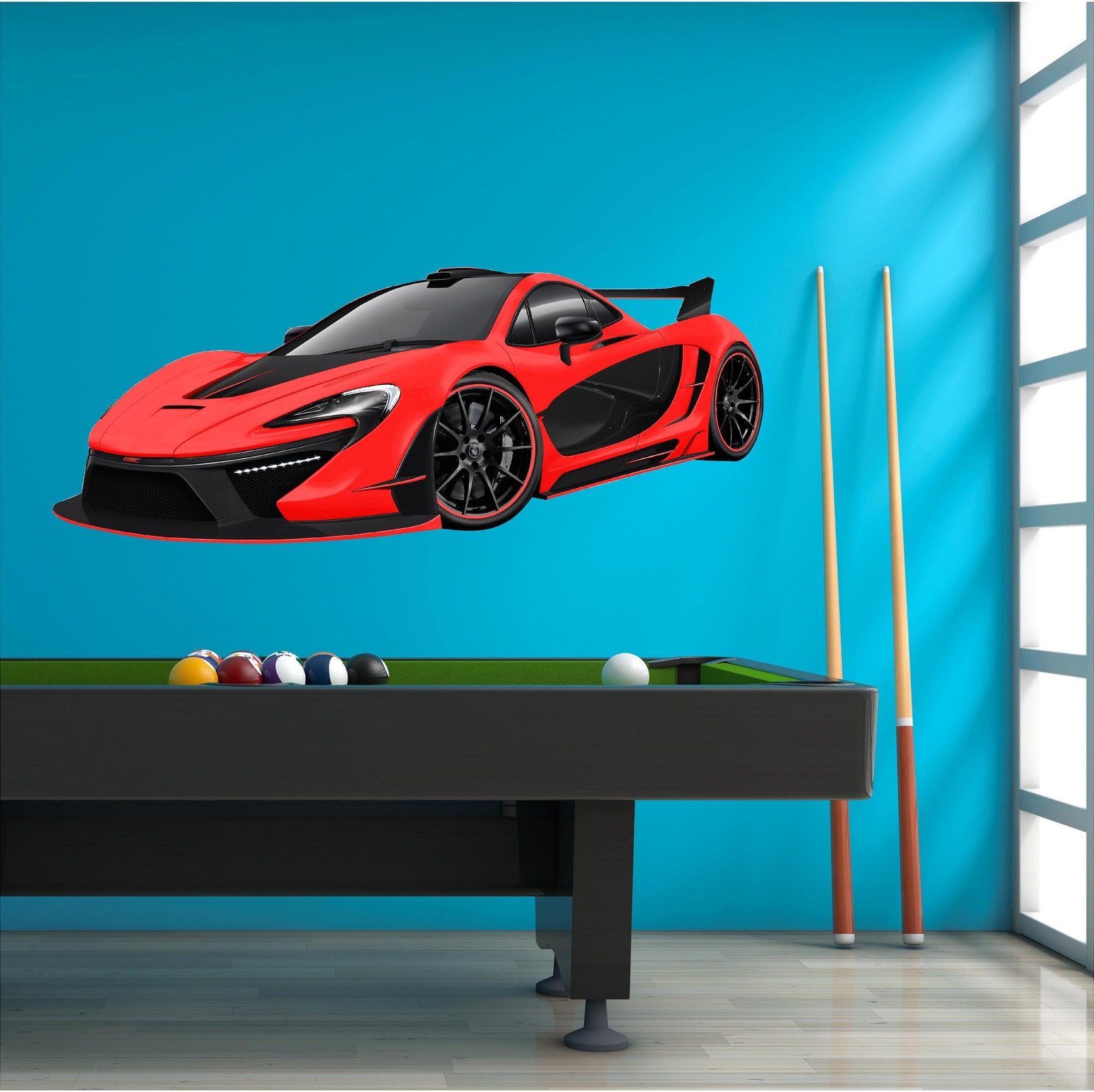 Mclaren P1 RED Wall Decal Vinyl Sticker Hybrid Sports Car Race - Etsy
