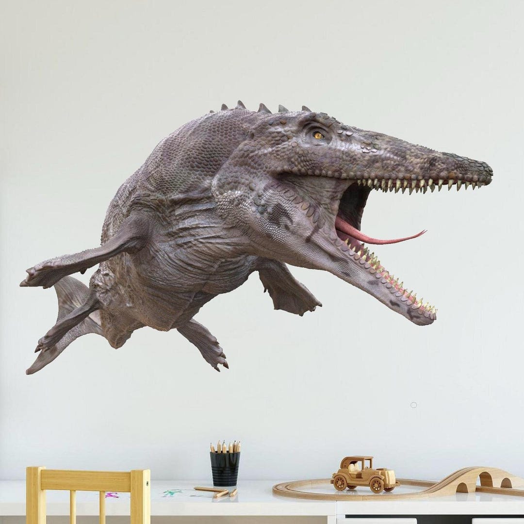 Mosasaurus 3D Dinosaur Wall Decal Sticker Jurassic Marine Attack ...