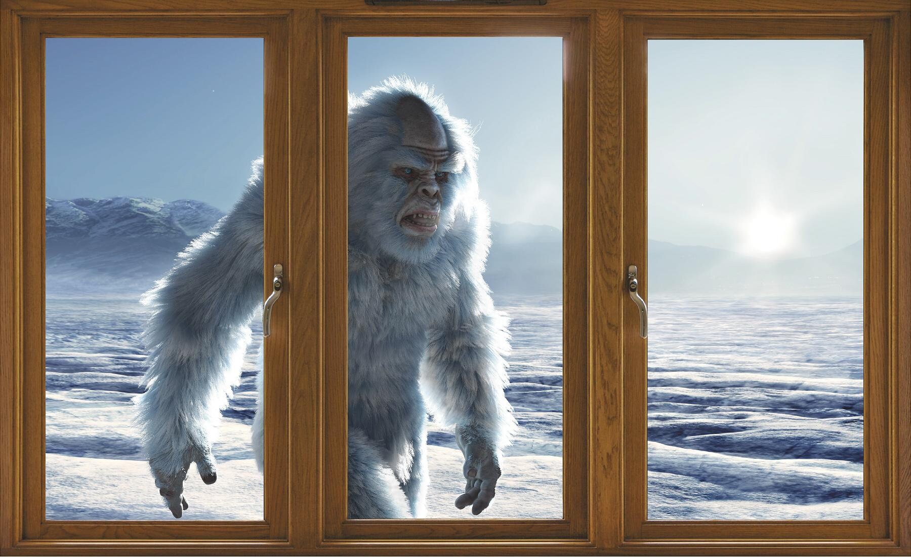 Window Scape YETI 3D Window WALL DECAL Bigfoot Abominable | Etsy