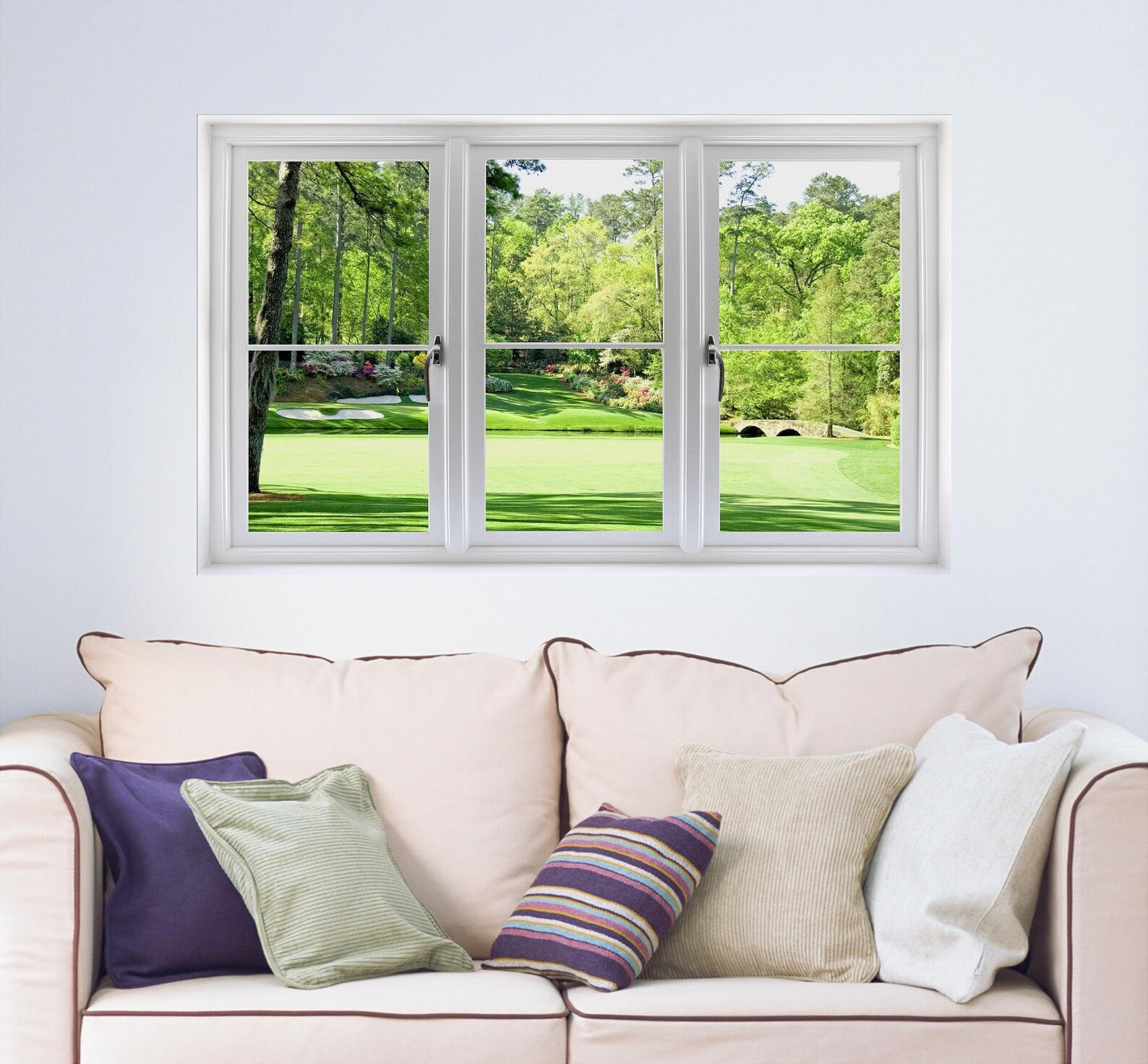 Window Scape 12th Hole at Augusta Wall Decal Instant 3D Window Graphic ...