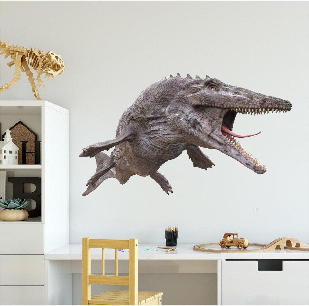 Mosasaurus 3D Dinosaur Wall Decal Sticker Jurassic Marine Attack ...