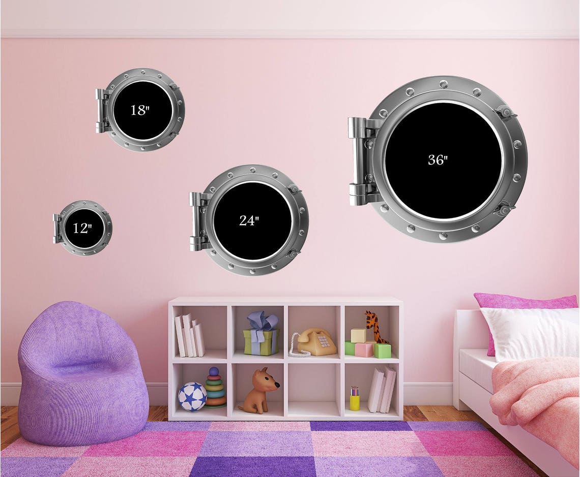 Port Scape Pirate Ship 1 Porthole Wall Sticker Graphic Decal - Etsy