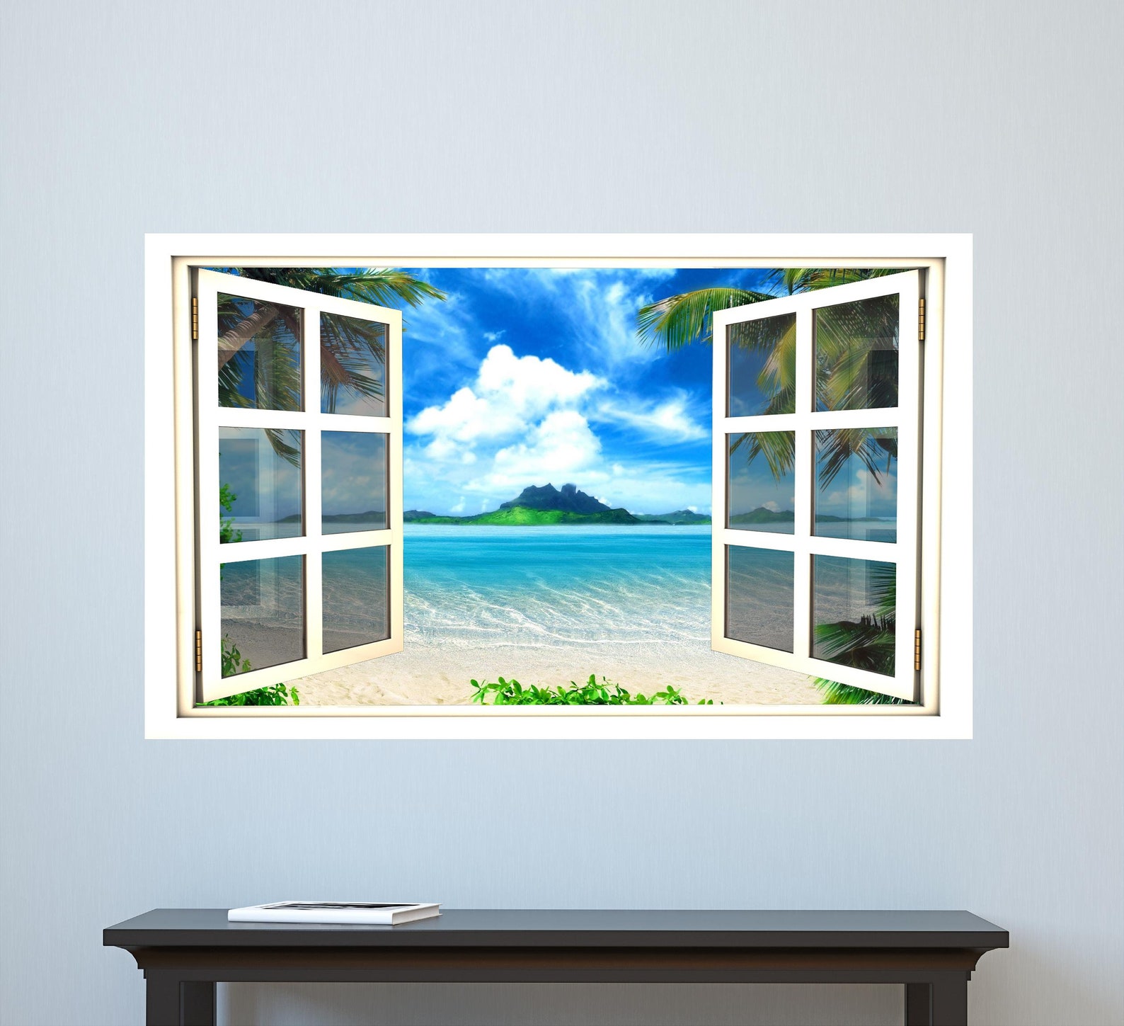 Window Scape Tropical 3 3D Window Wall Decal Sticker Mural | Etsy