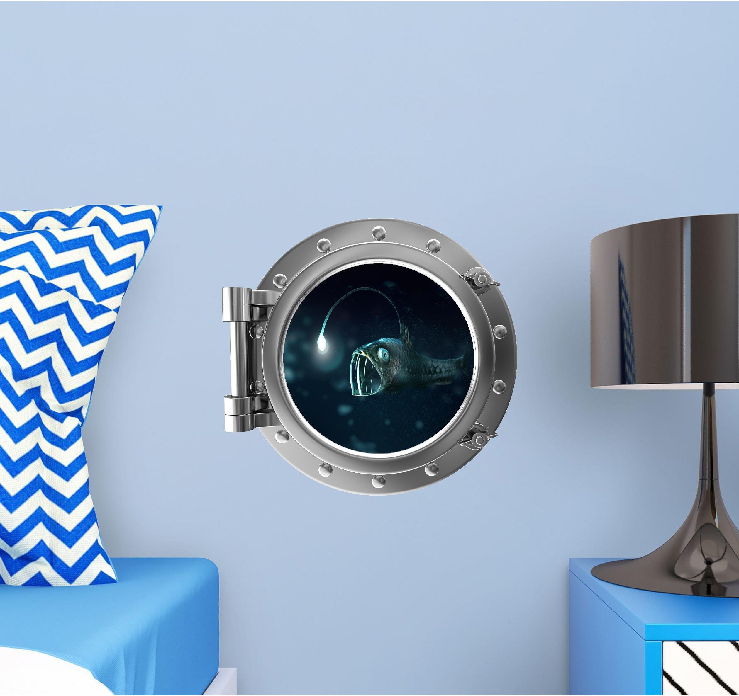 Port Scape Deep Sea Porthole Window Removable Wall Decal Instant View ...