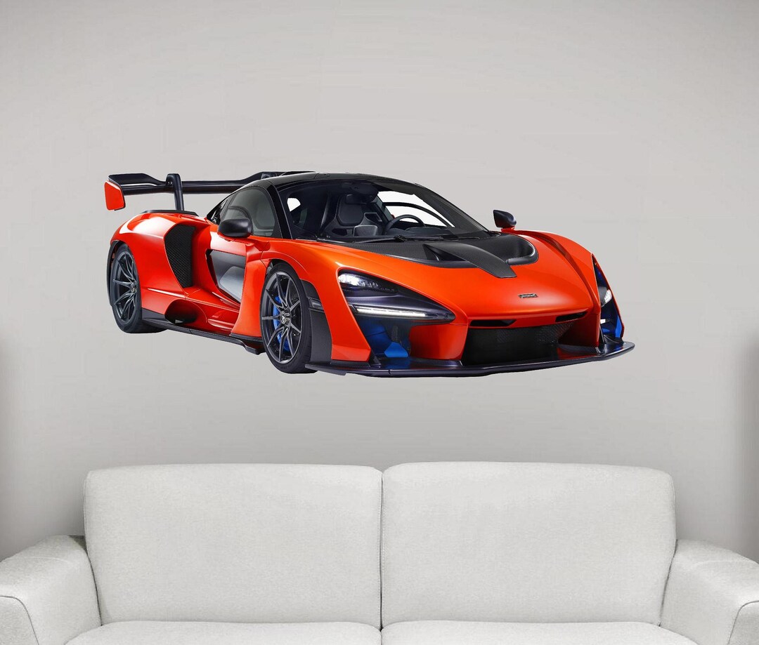 Mclaren Senna Hyper Car Wall Decal, Removable Vinyl Wall Sticker, Super ...