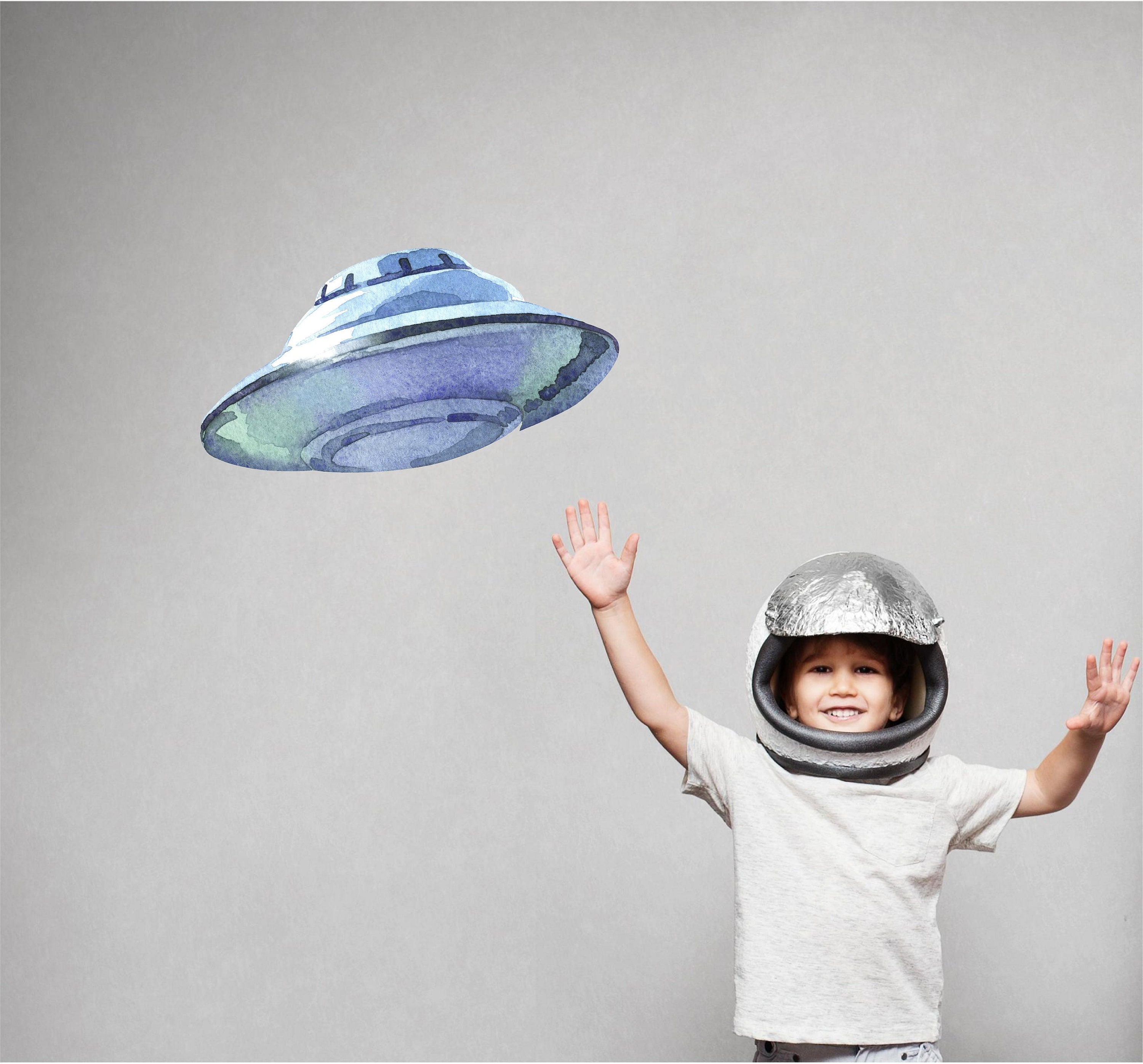 Watercolor UFO 1 Wall Decal Alien Spaceship Wall Sticker - Etsy