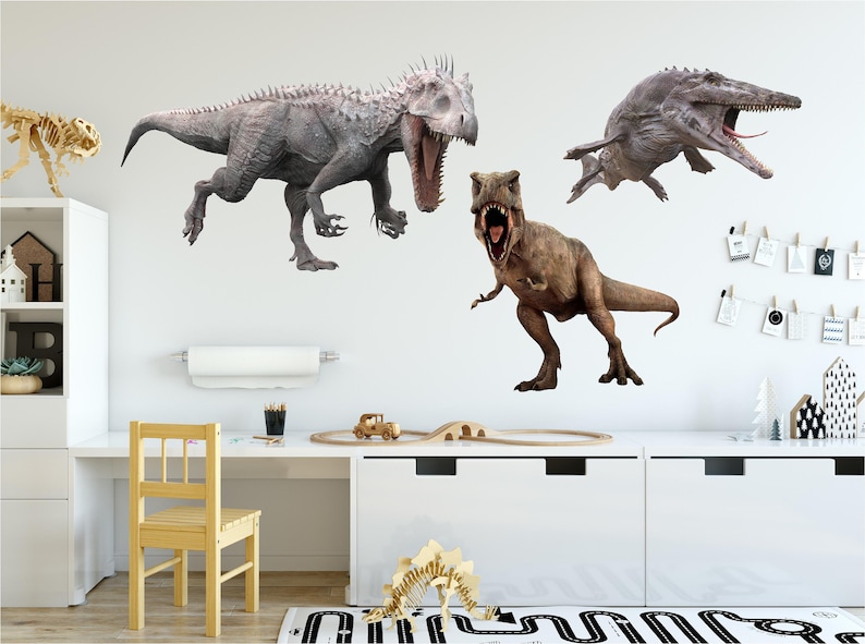 JURASSIC PACK 3x Dinosaur Wall Stickers t-rex Indominus-rex - Etsy