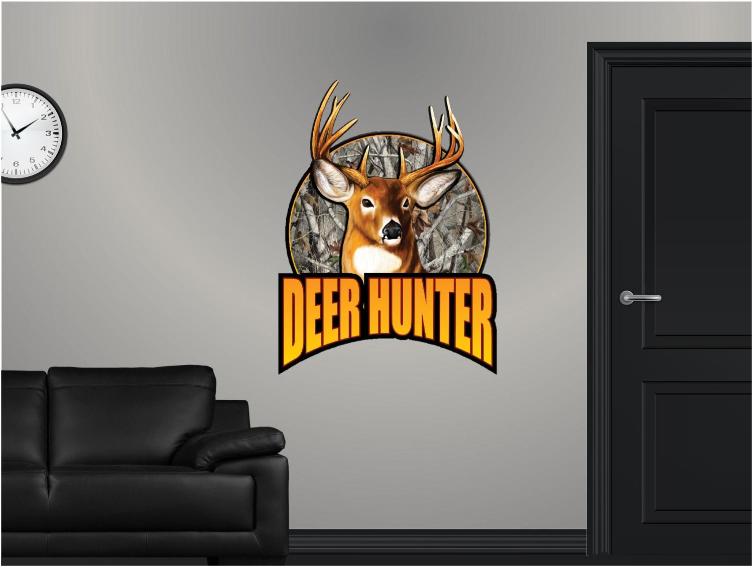 Deer Hunting Wall Decals Deer Hunter Logo Camo Wall Decal | Etsy