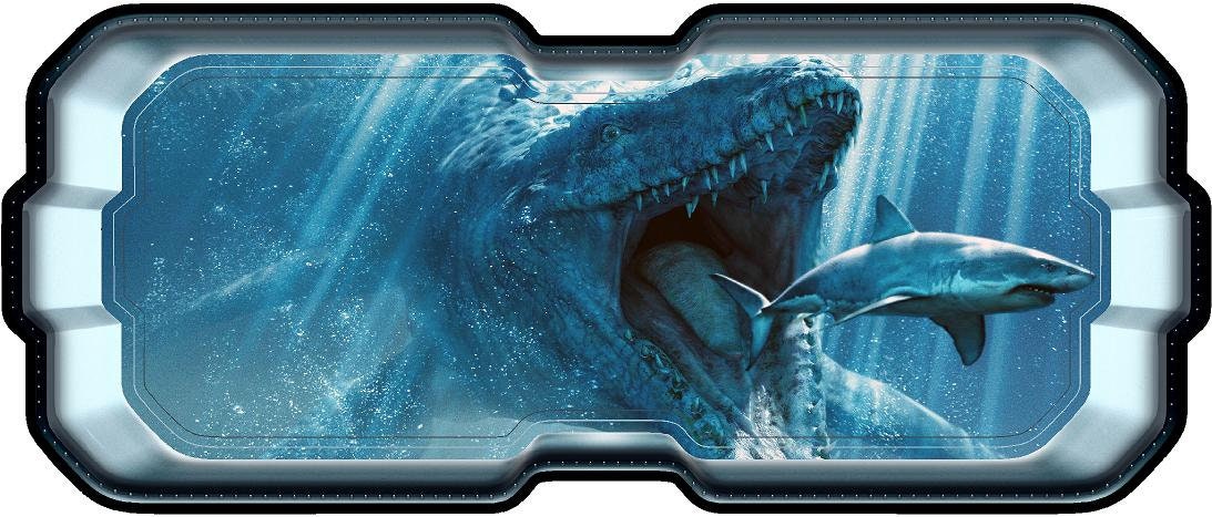 Spacescape Mosasaurus Dinosaur Wall Decal 3D Mural Sticker - Etsy