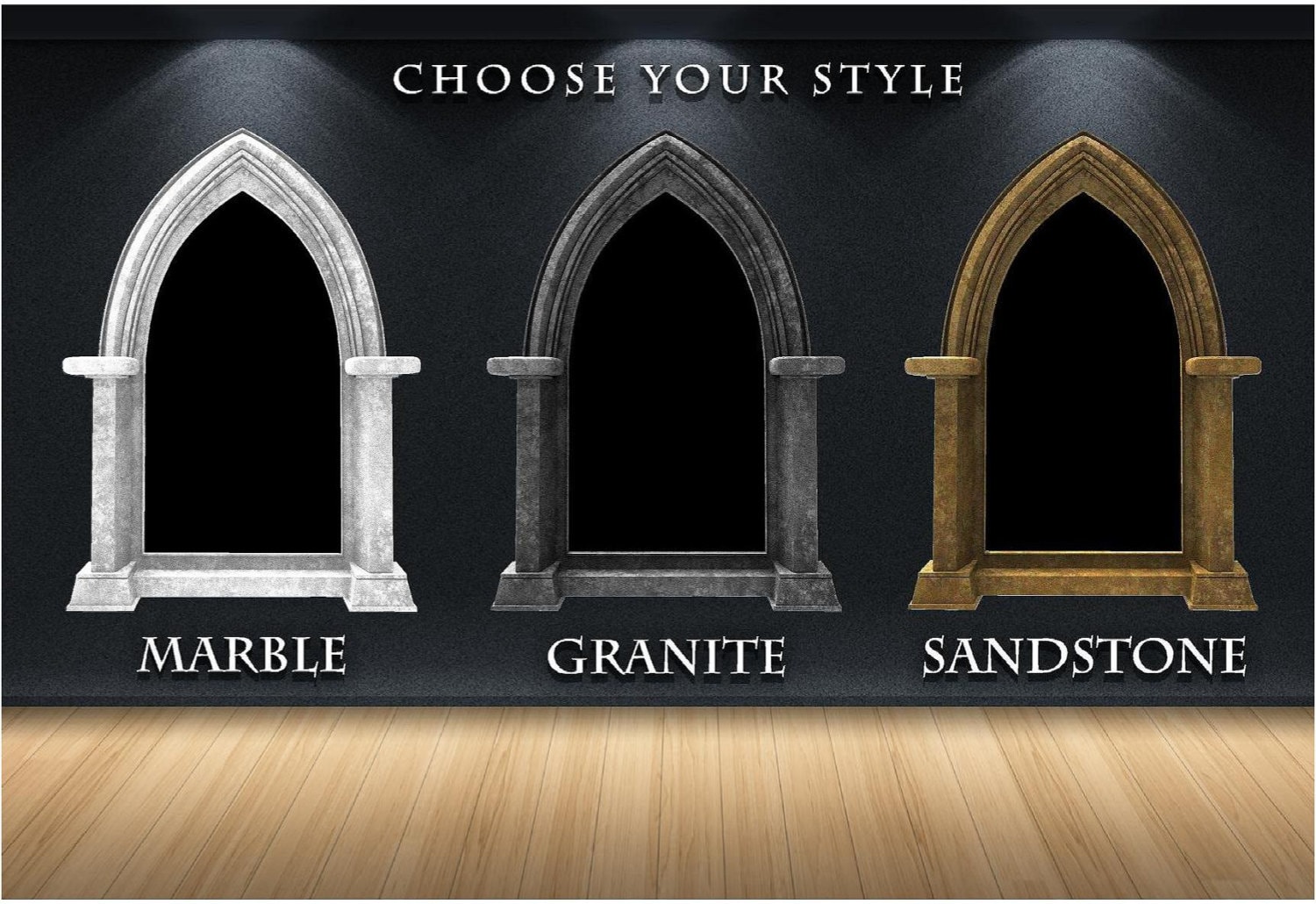 Castle Scape Rock Towers #1 Stone Castle 3D Window Wall Decal Sticker ...