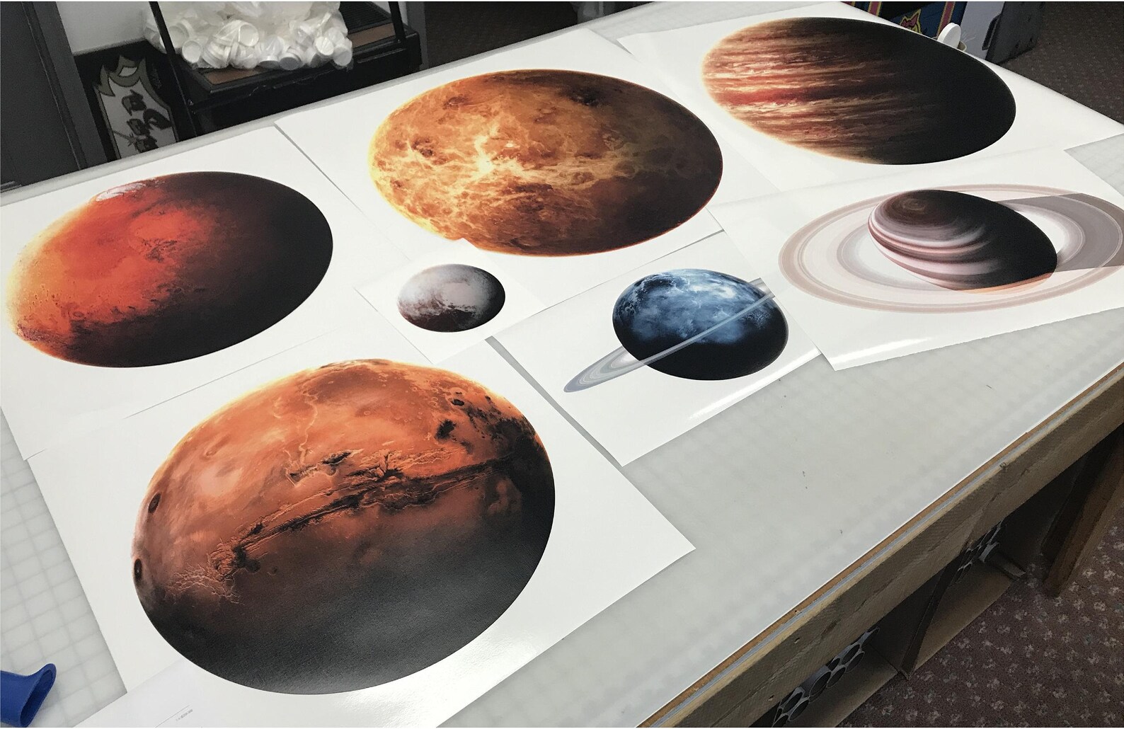 Pluto Wall Decal Individual Planets Solar System Removable Vinyl Peel ...